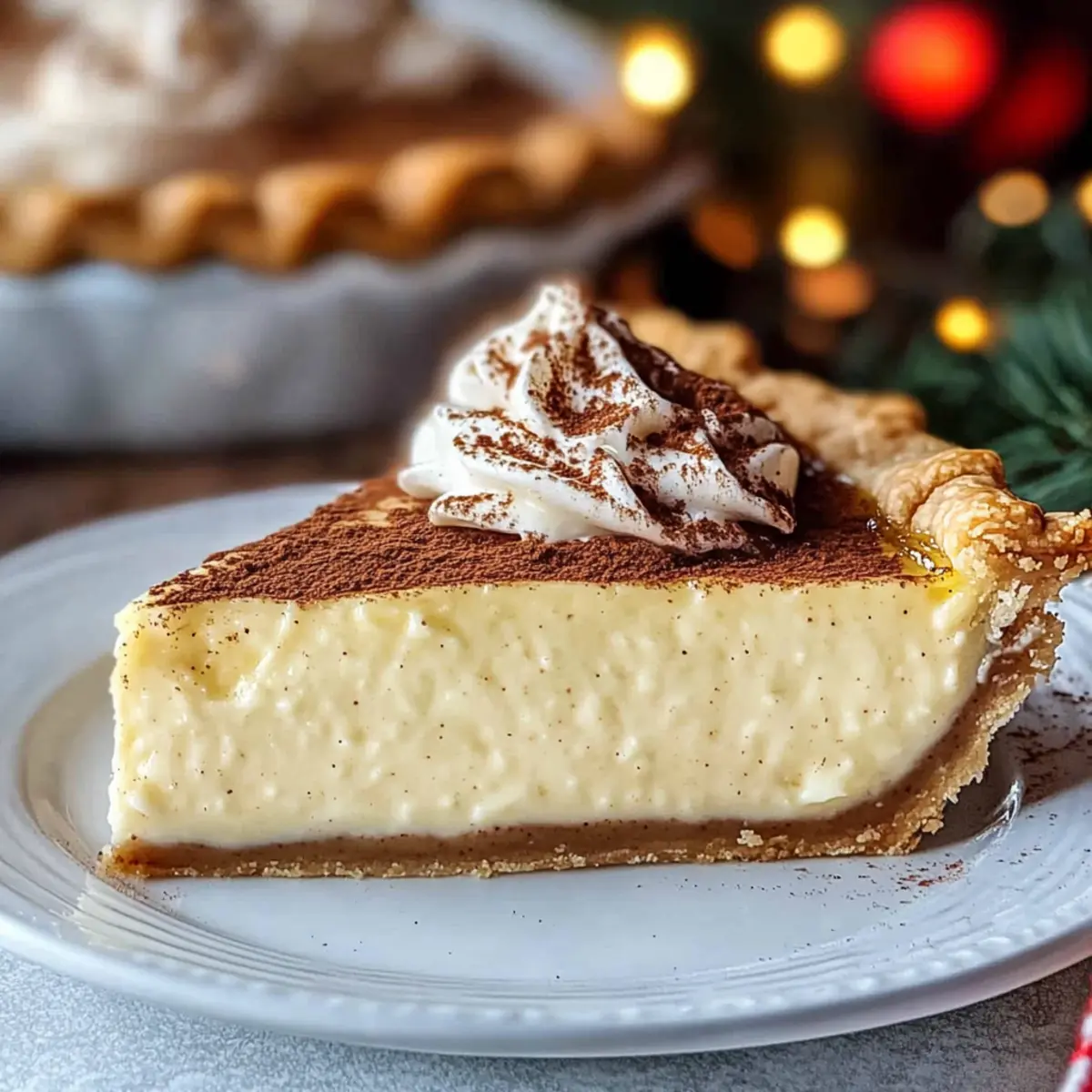 Irresistible Christmas Eve Cinnamon-Vanilla Custard Pie Recipe